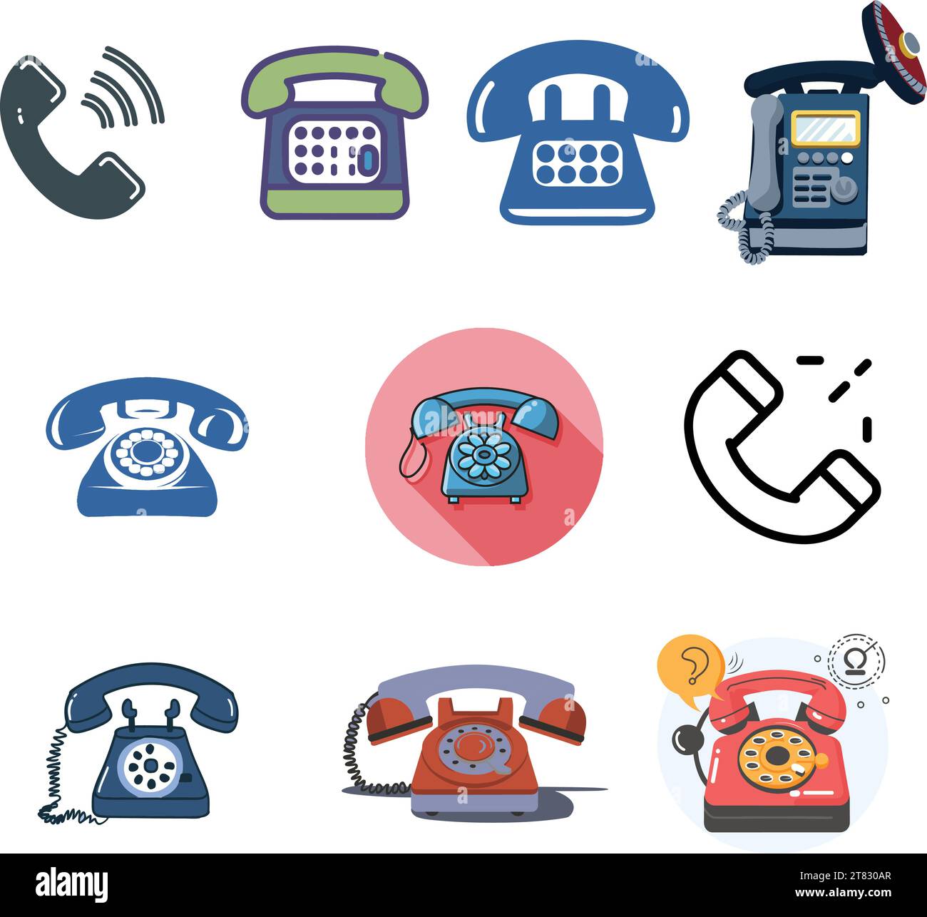 Telephone icon vector Stock Vector Images - Alamy