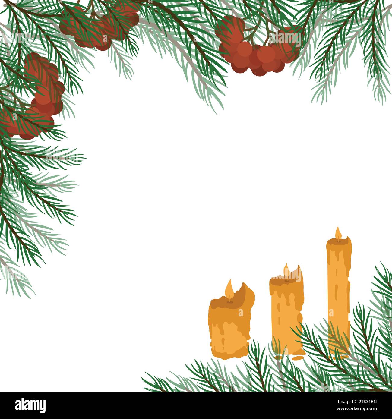 Candle arrangement, illustration Stock Vector Images - Alamy