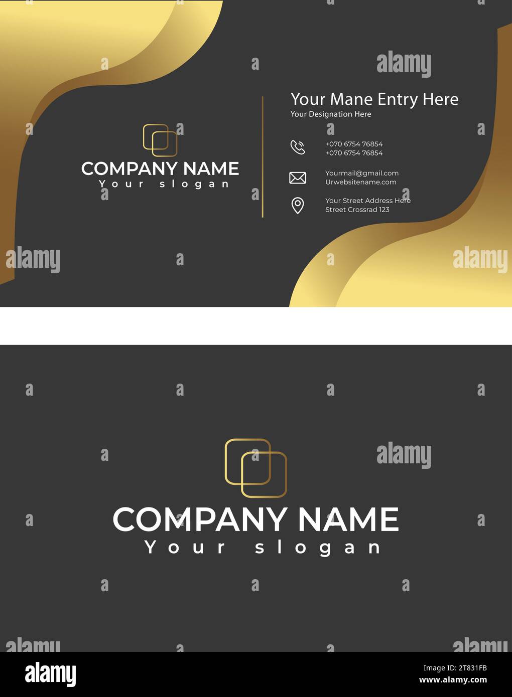 Visiting card design template hi-res stock photography and images - Alamy