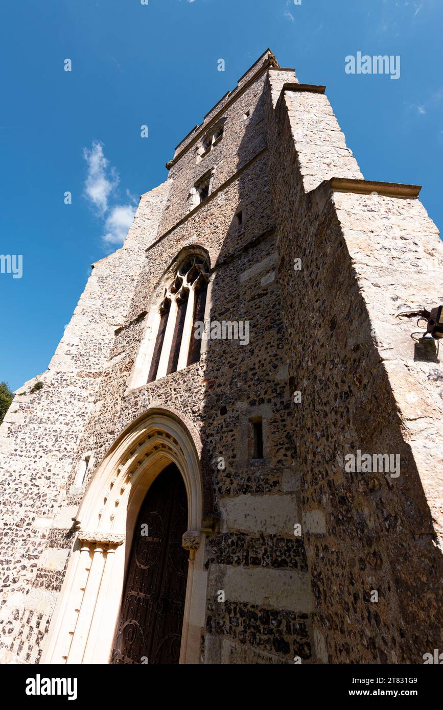 The front of St Marys Church near Welham Green in Hertfordshire in the ...