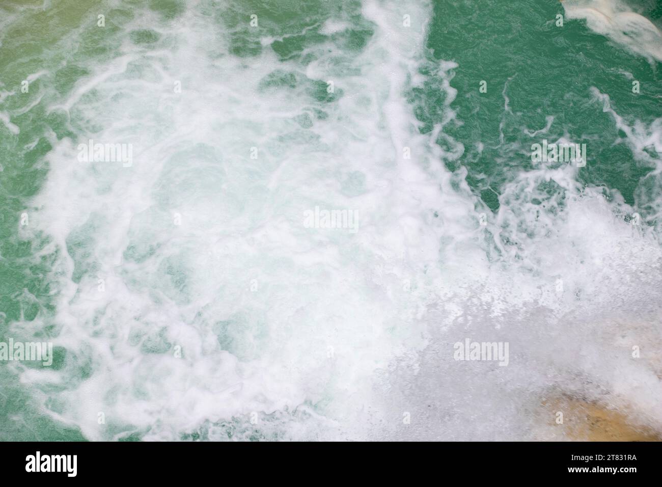 Blue lake in Giresun. The river flows blue due to soda water. Kuzalan ...