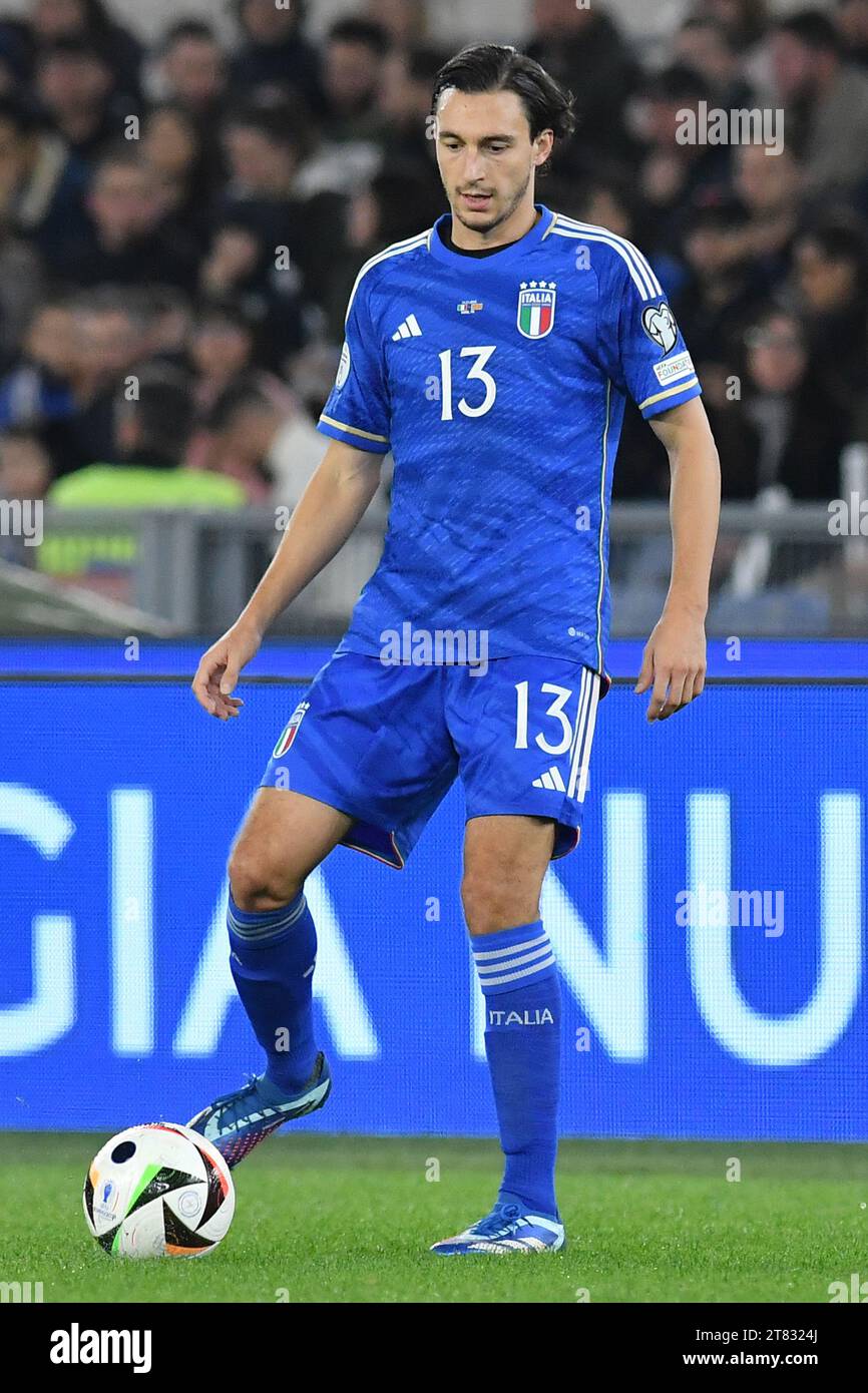 Matteo Darmian of Italy during football match Euro 2024 qualifying ...