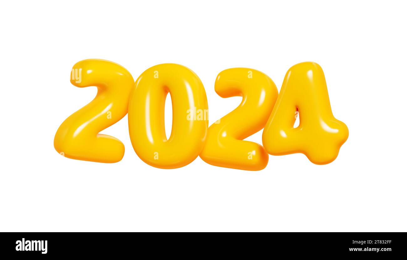 2024 inflatable balloon text hi-res stock photography and images - Alamy