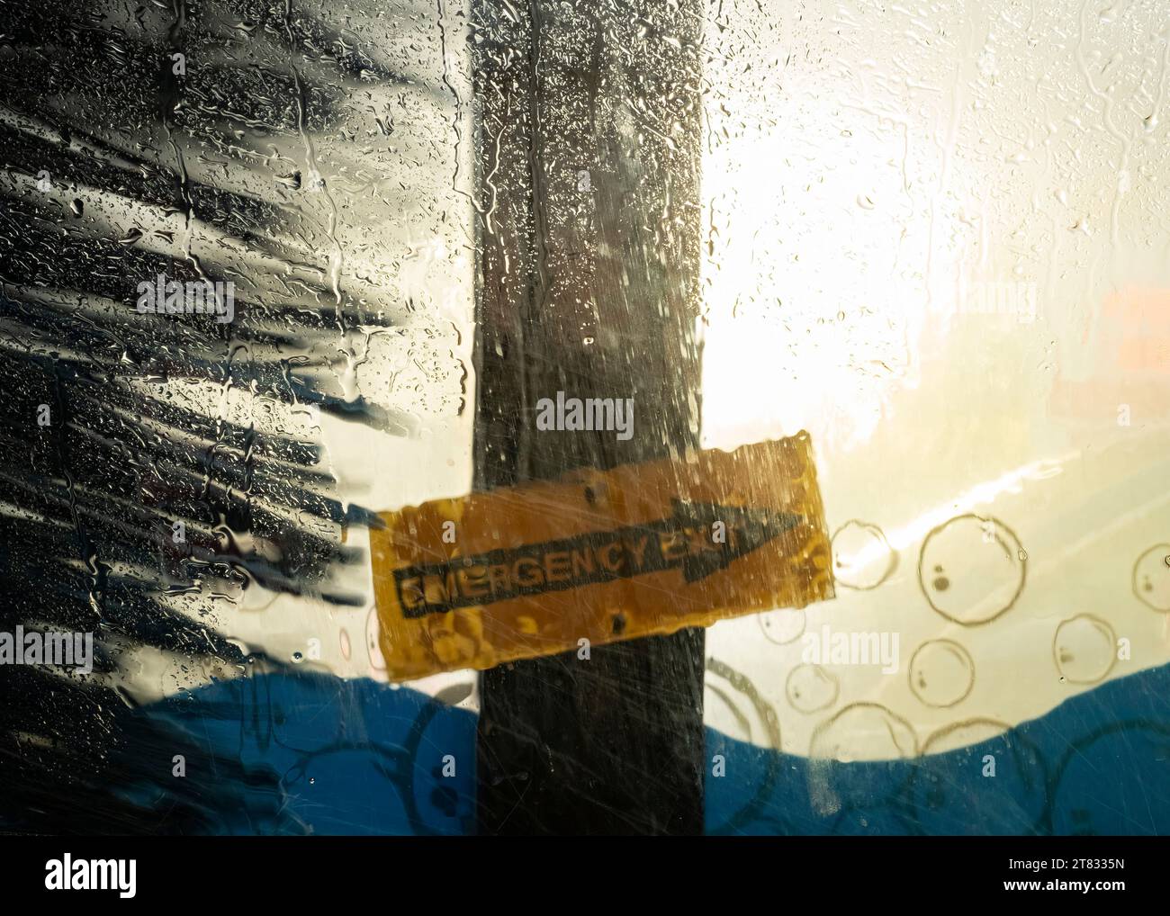 Abstract images of a auto car wash rubber wash blades spinning and ...