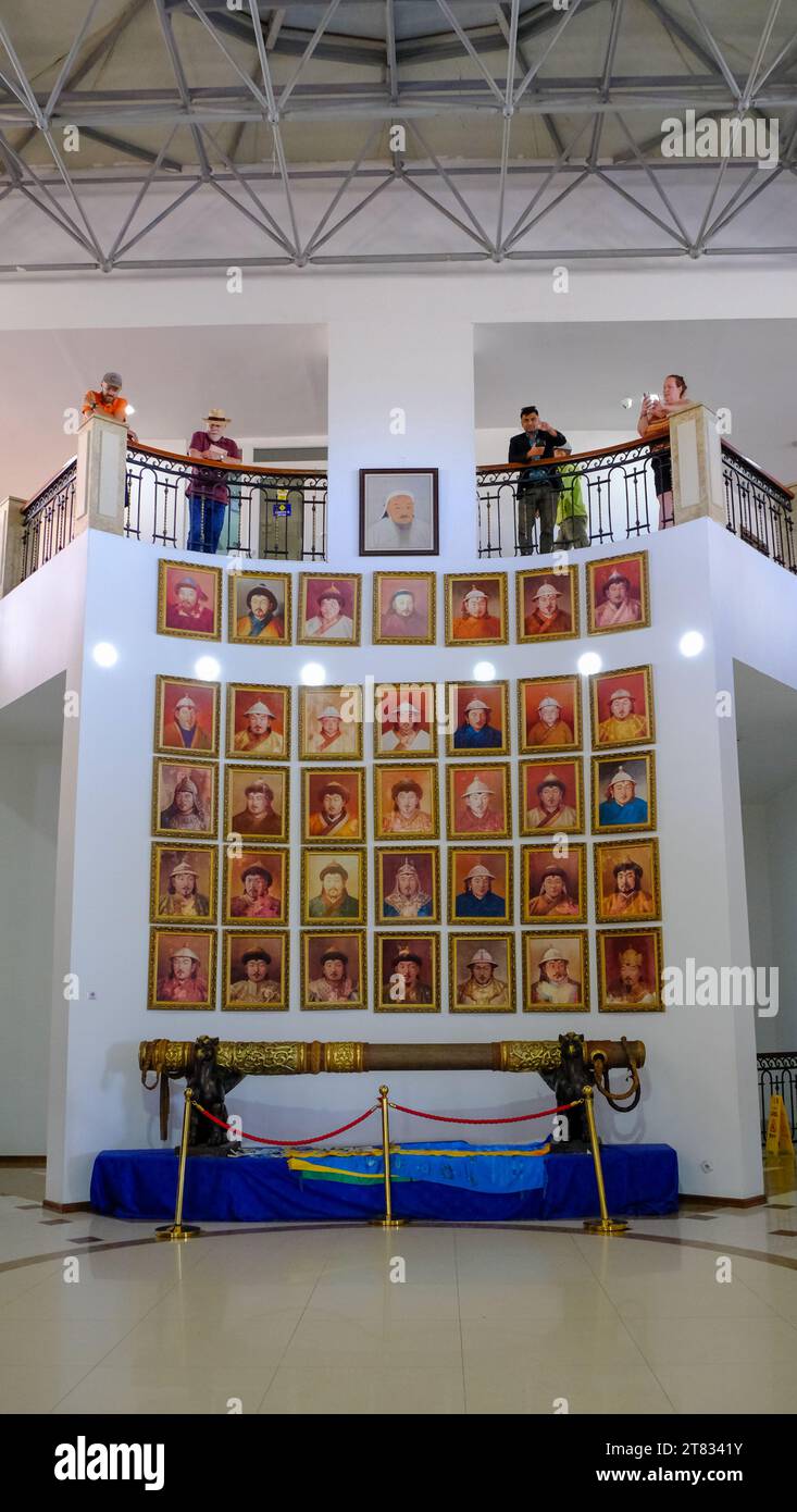 Museum at the Equestrian statue of Genghis Khan on the bank of the Tuul ...