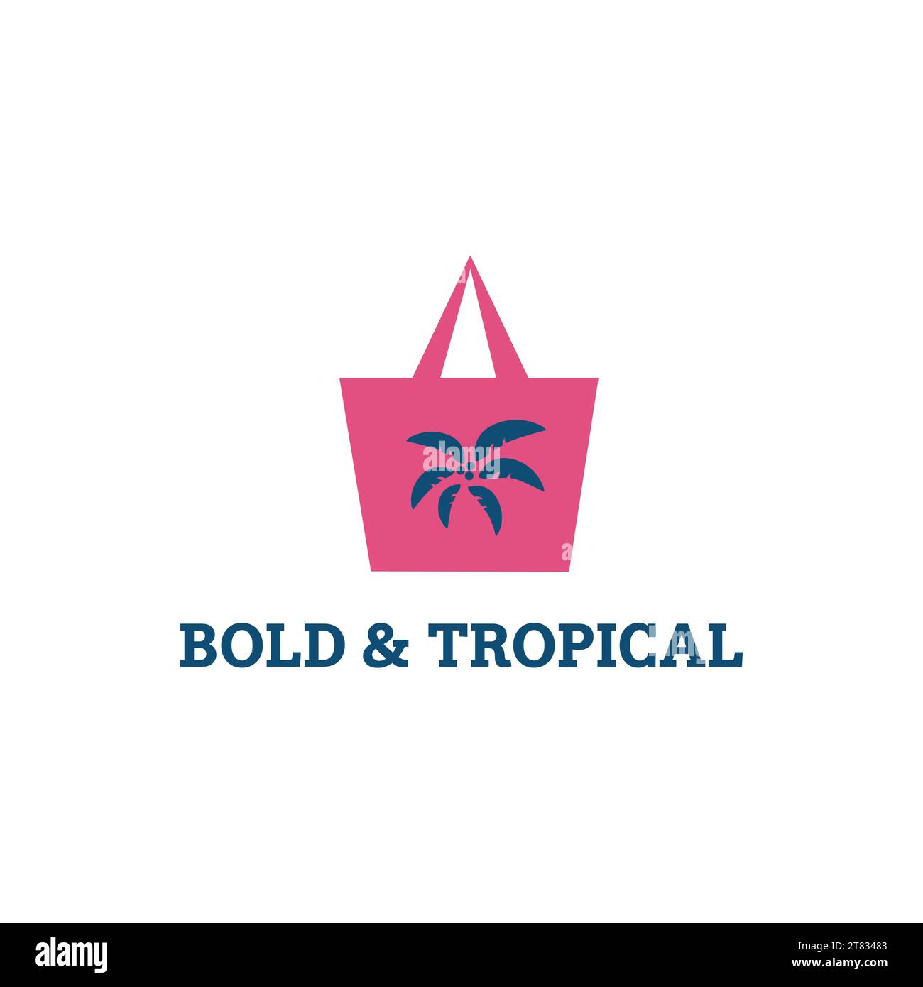Beach Brand Logo Design Selling Luxury Hats and Tote Bags with Palm ...
