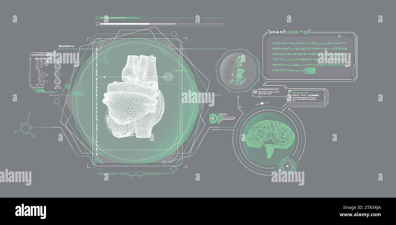 Sci-fi medical research program interface Stock Vector Image & Art - Alamy
