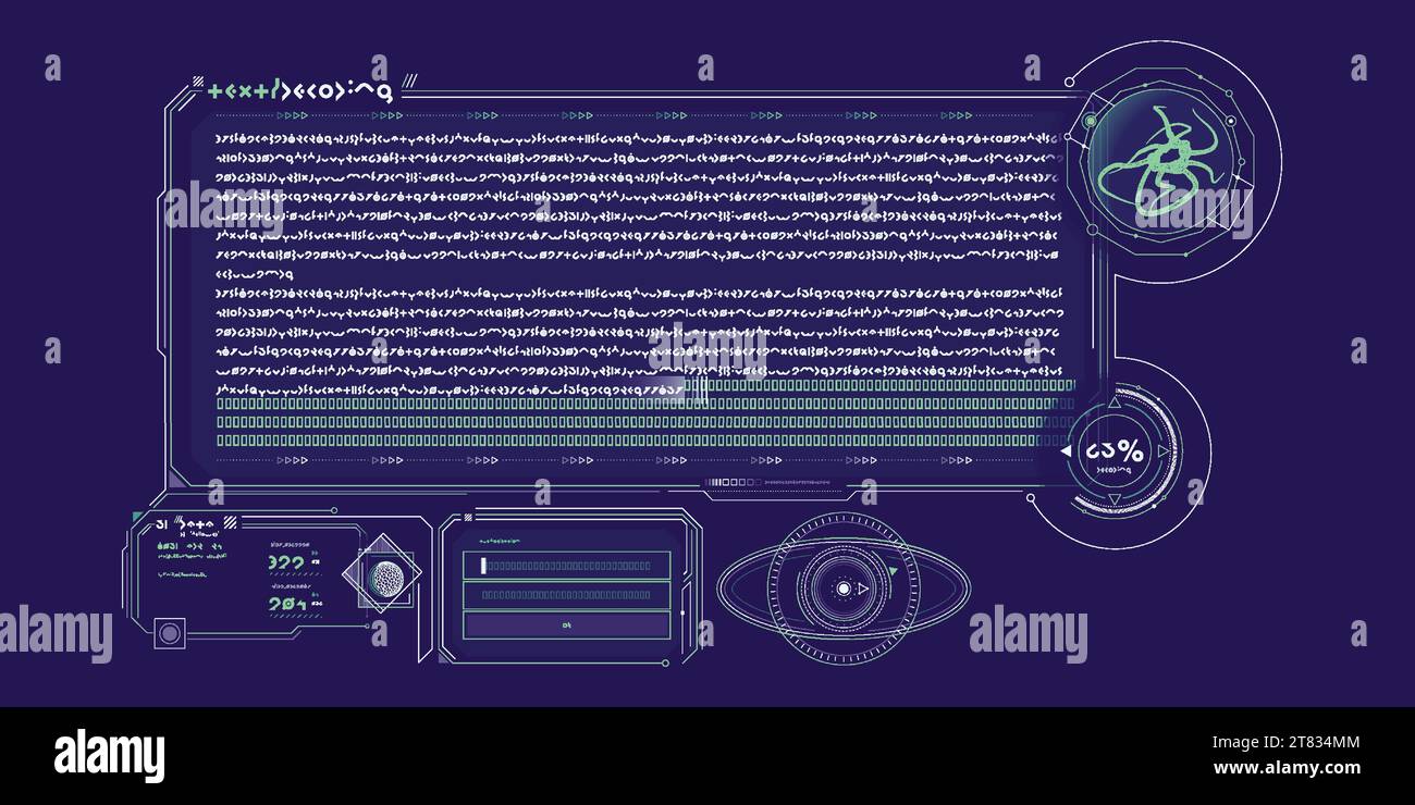 Scientific research data processing interface Stock Vector Image & Art ...