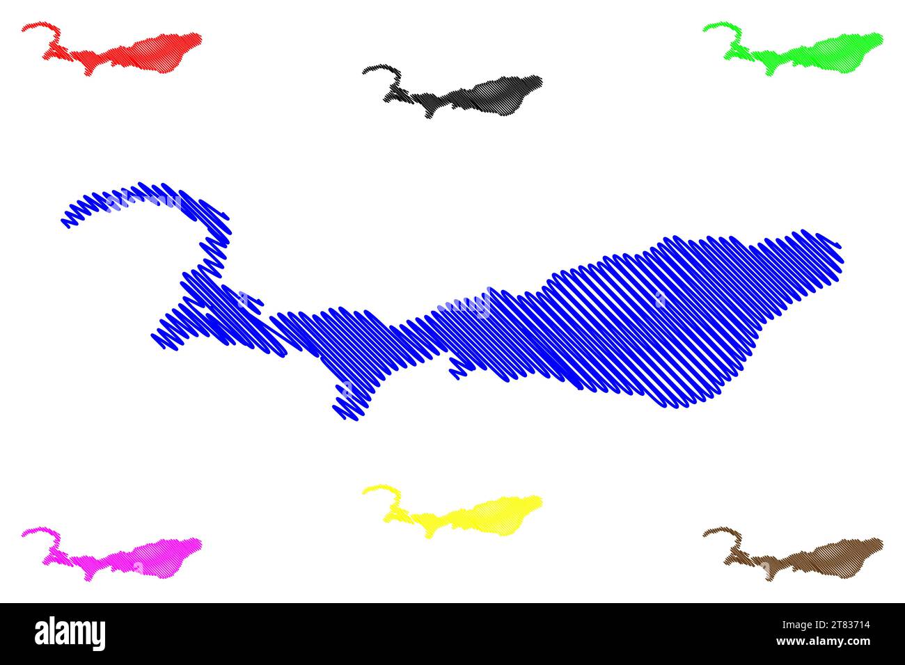 Lake Palena (South America, Argentina, Argentine Republic, Chile) map ...