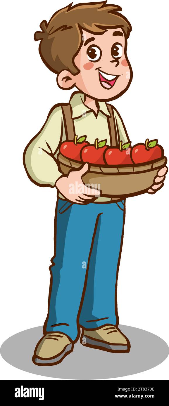 Apple picking kids Stock Vector Images - Alamy