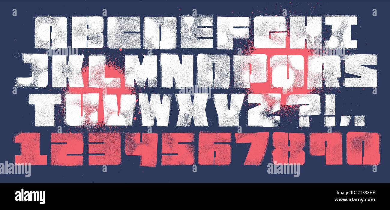 Spray Paint Stencil Font Photos