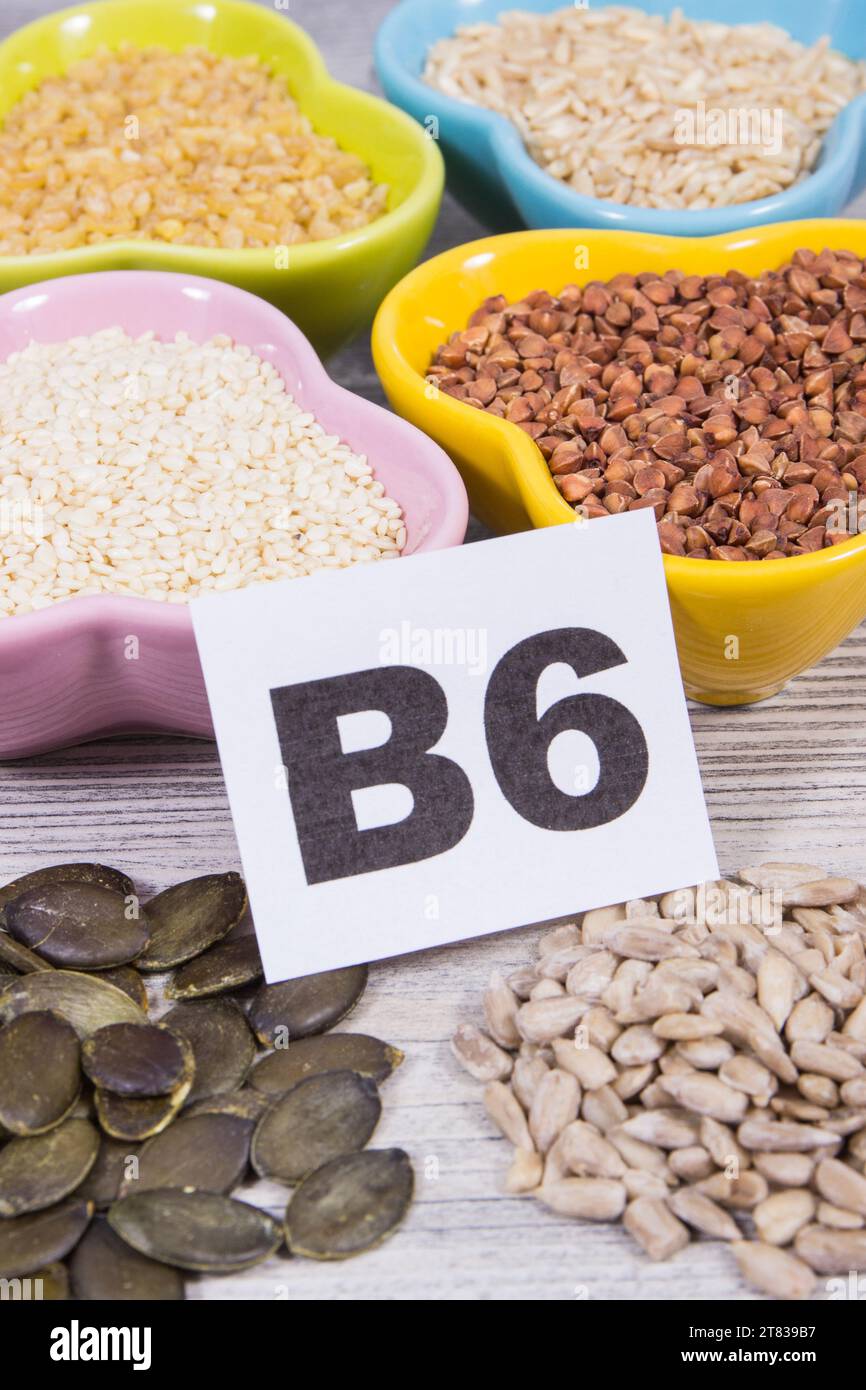 Healthy nutritious food as source natural vitamin B6, dietary fiber and ...