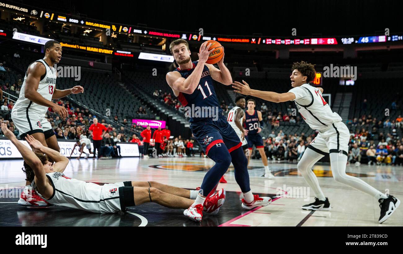 November 17 2023 Las Vegas, NV U.S.A. St. Mary's center Mitchell Saxen ...