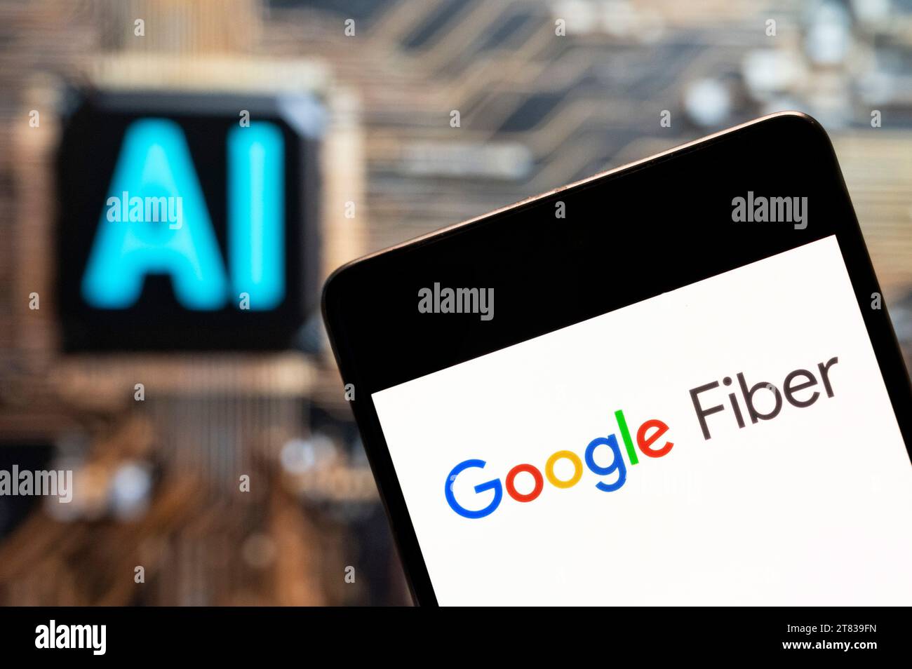 In this photo illustration, the American fast Internet service provider ...