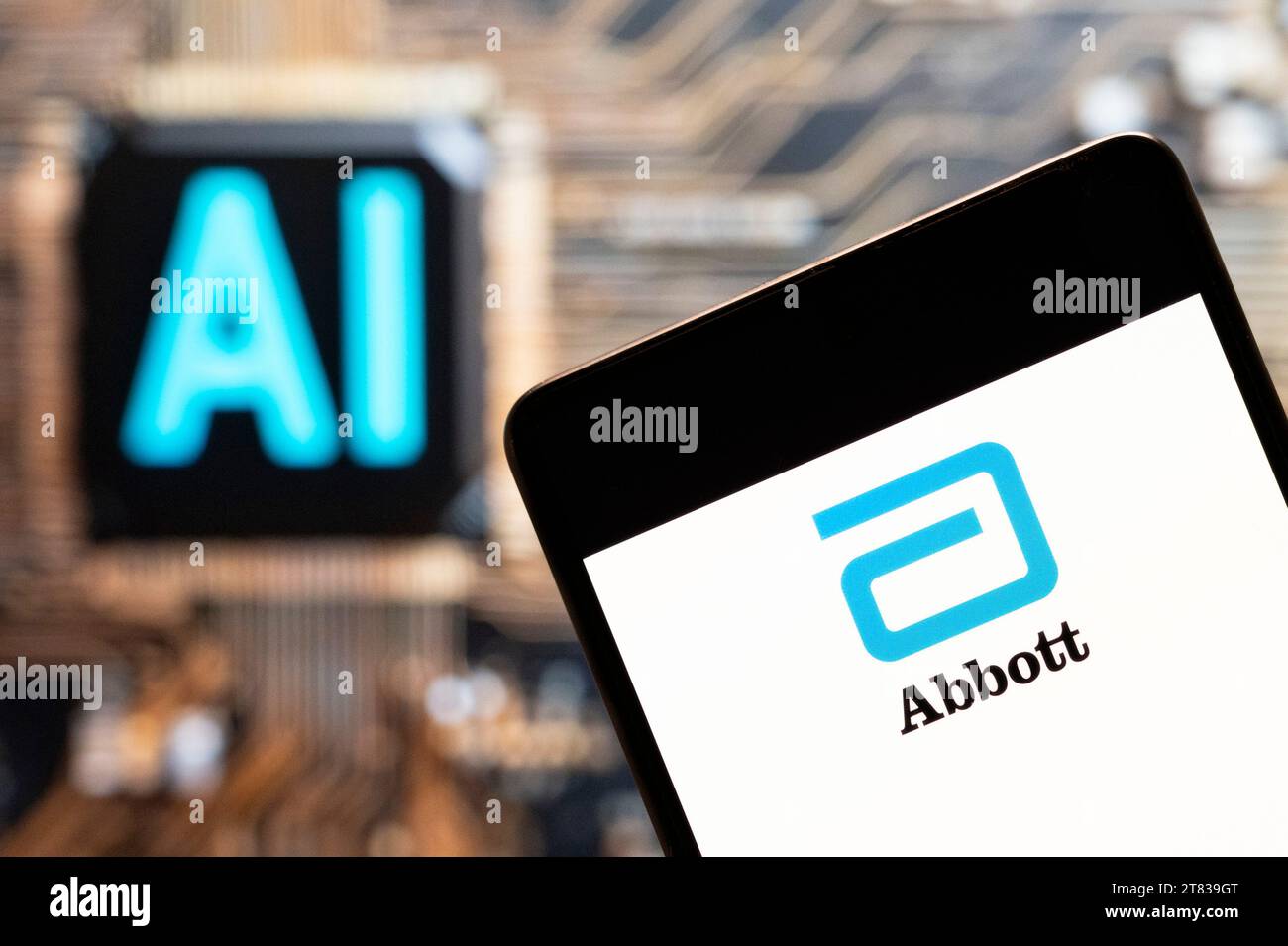 China. 11th Nov, 2023. In this photo illustration, the American medical ...