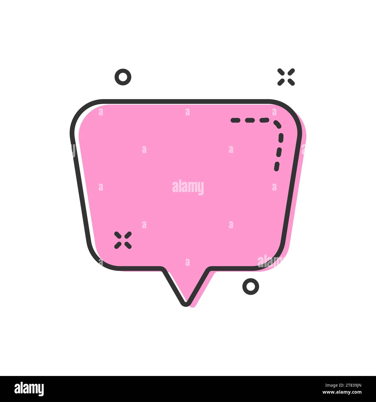 pink color speech bubble vector illustration Stock Vector Image & Art ...