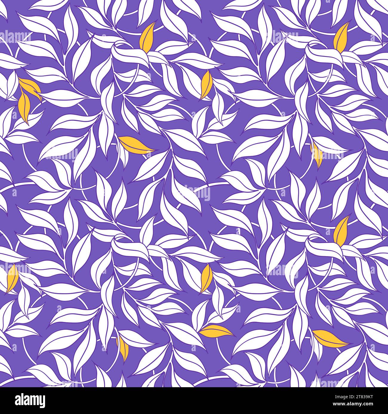 Vector seamless pattern of intertwined branches on a purple background ...