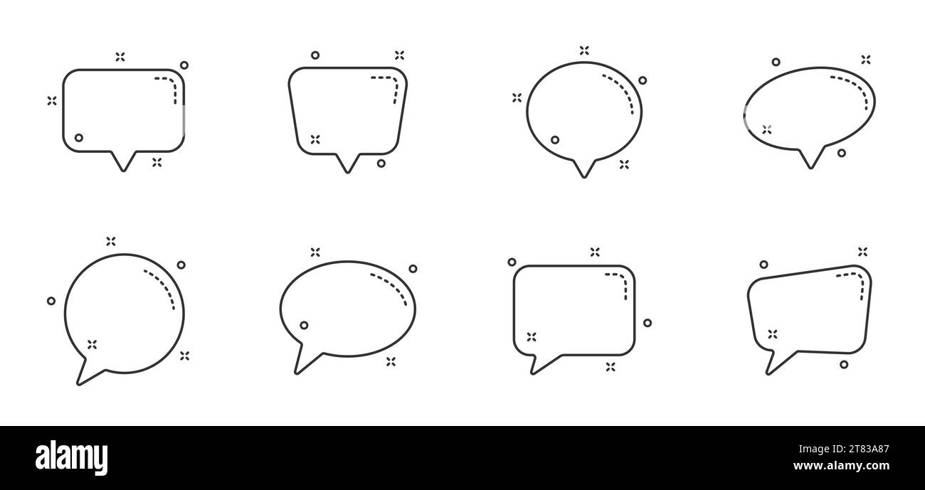 speech bubbles outline vector illustrations Stock Vector Image & Art ...