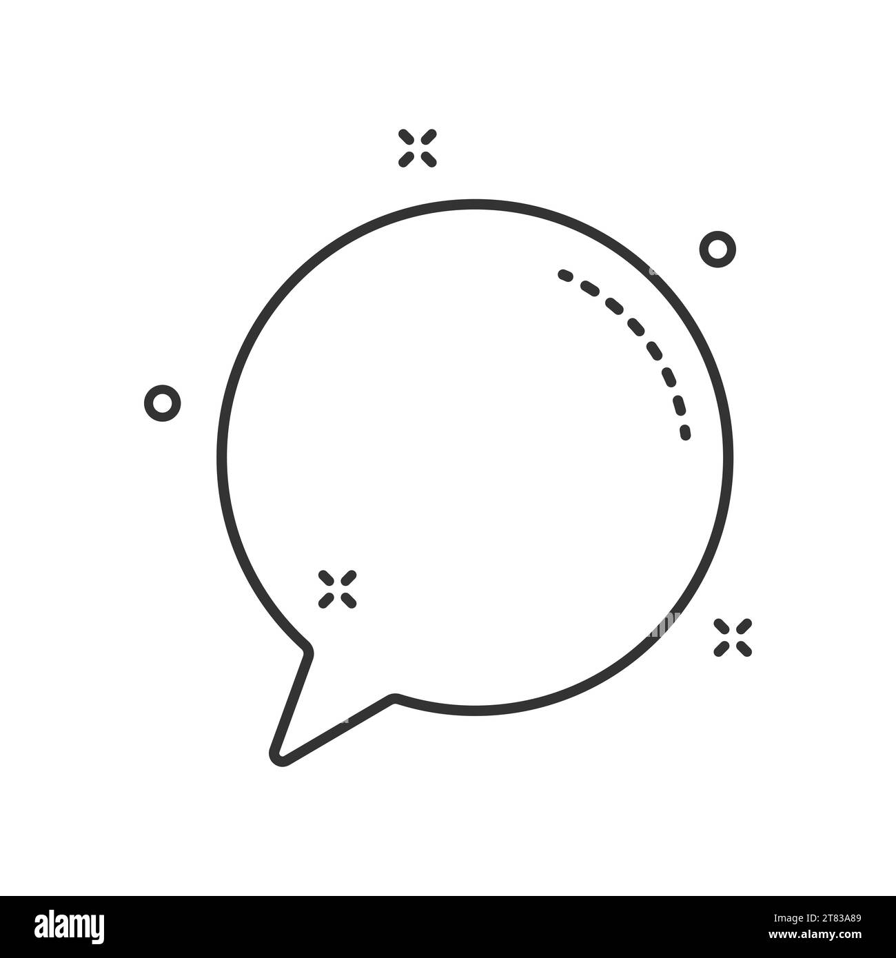 speech bubble outline vector illustration Stock Vector Image & Art - Alamy