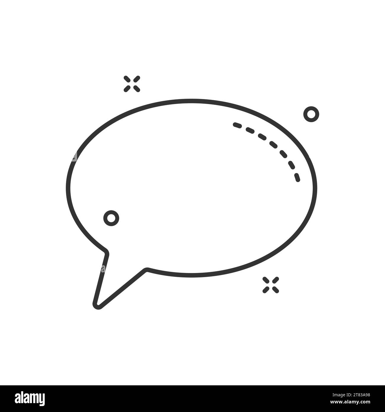 speech bubble outline vector illustration Stock Vector Image & Art - Alamy