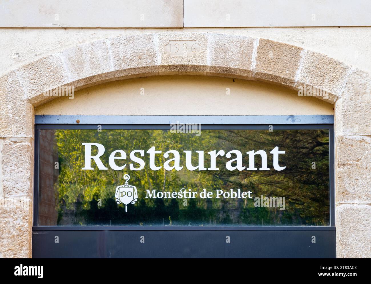 Poblet, Spain - October 8, 2023: Restaurant of the Poblet monastery ...