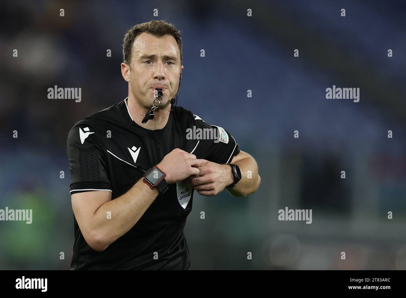 German referee Felix Zwayer looks during the Euro 2024 Qualifier Group ...