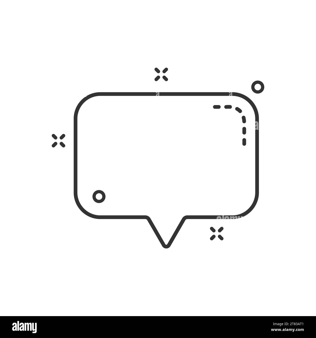 speech bubble outline vector illustration Stock Vector Image & Art - Alamy