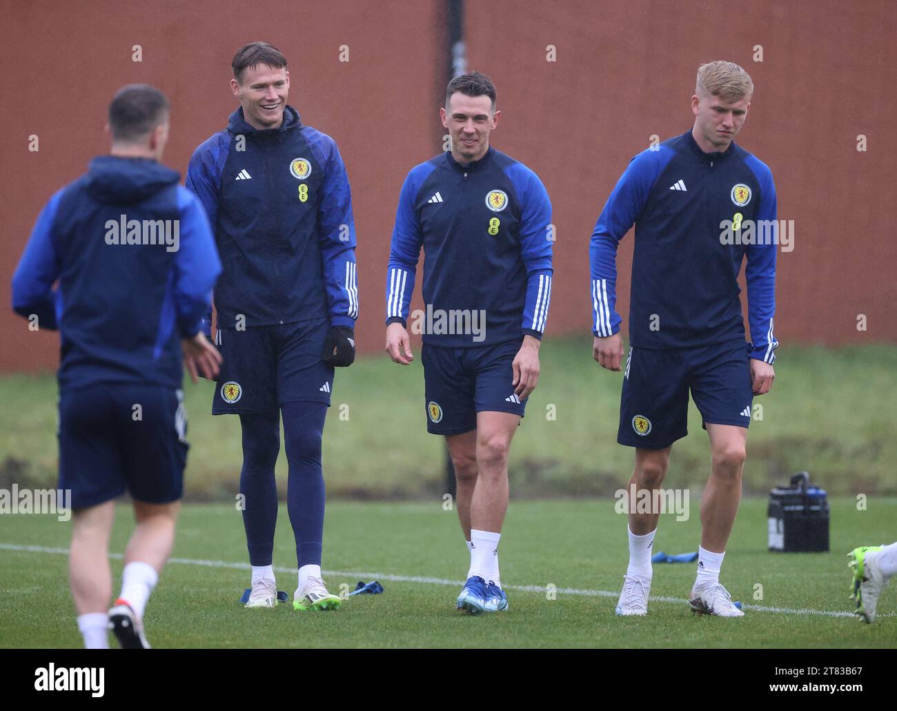Scotland's Scott McTominay, Ryan Jack and Josh Doig during a training ...