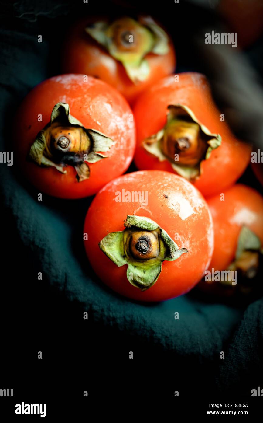 Japanese persimmon varieties, Vietnam fresh peach hi res photo Stock ...