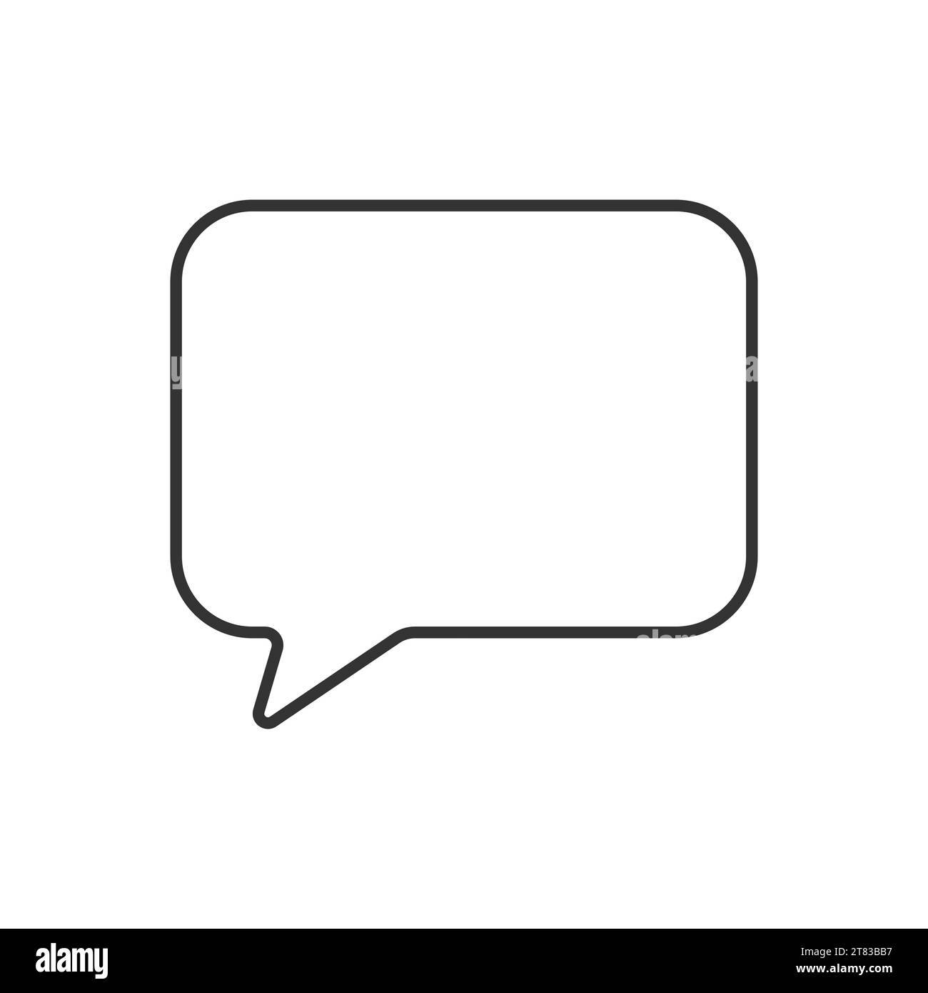 speech bubble outline vector illustration Stock Vector Image & Art - Alamy