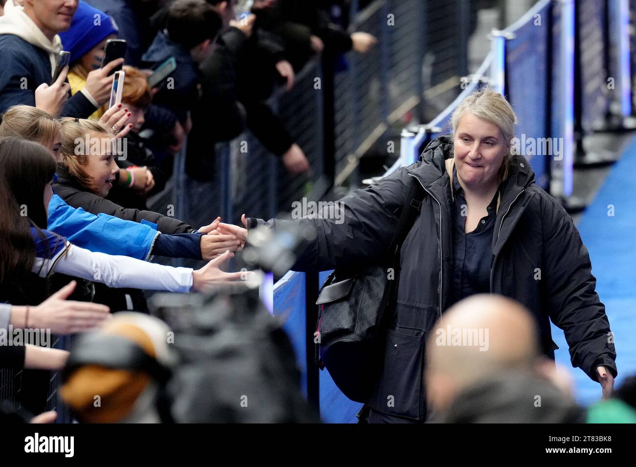 Chelsea manager Emma Hayes arriving before the Barclays Women's Super ...