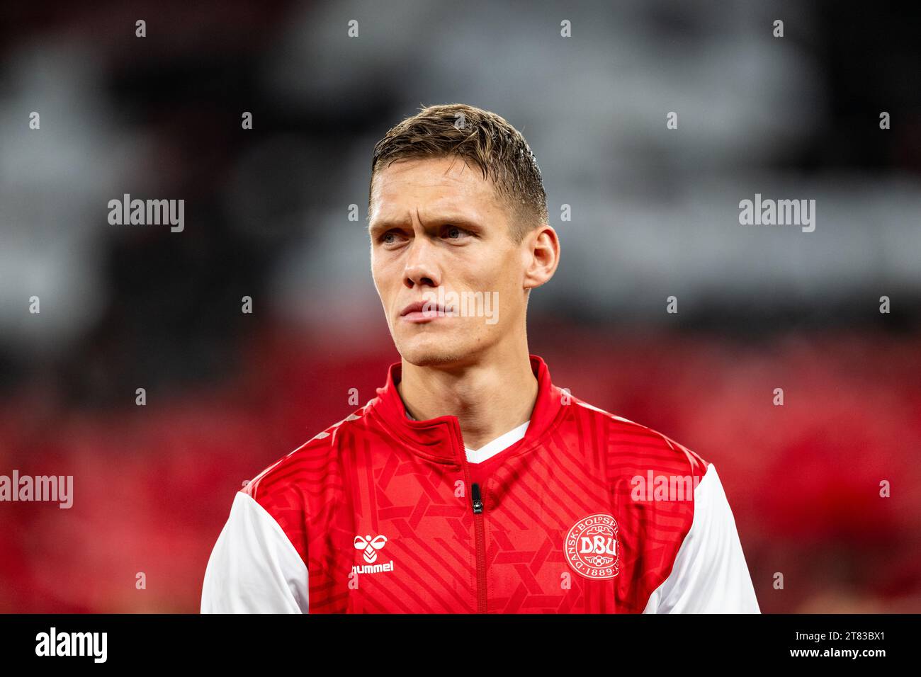 Copenhagen, Denmark. 17th Nov, 2023. Jannik Vestergaard of Denmark seen ...