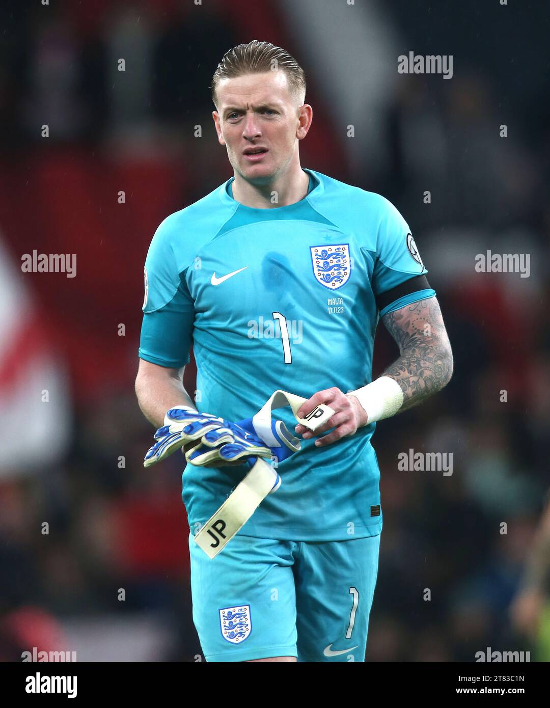 Jordan Pickford of England - England v Malta, UEFA EURO 2024 Qualifier ...