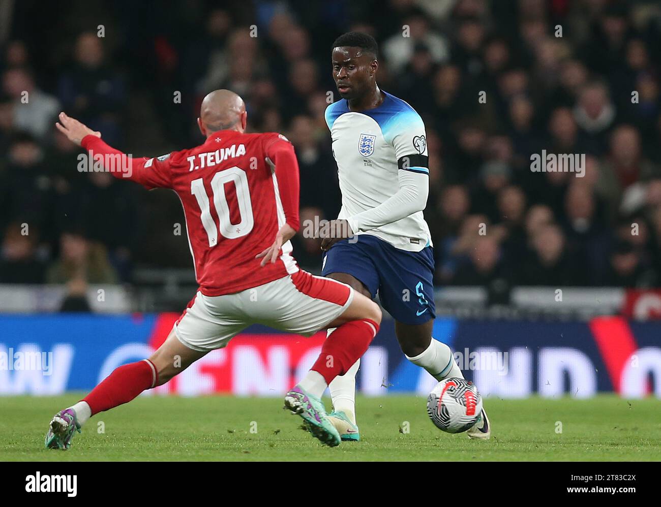 Marc Guehi of England and Teddy Teuma of Malta - England v Malta, UEFA ...