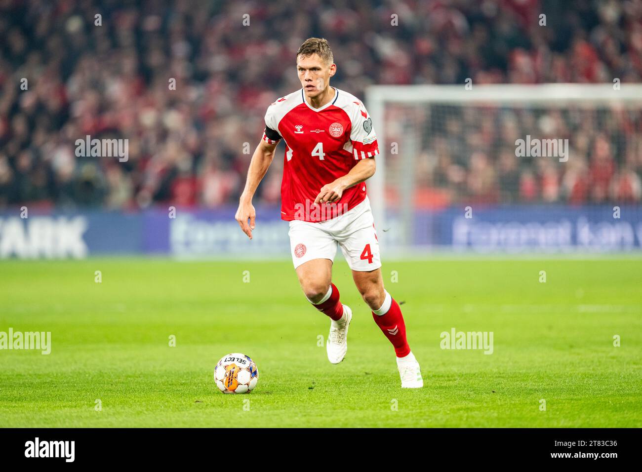 Copenhagen, Denmark. 17th Nov, 2023. Jannik Vestergaard (4) of Denmark ...