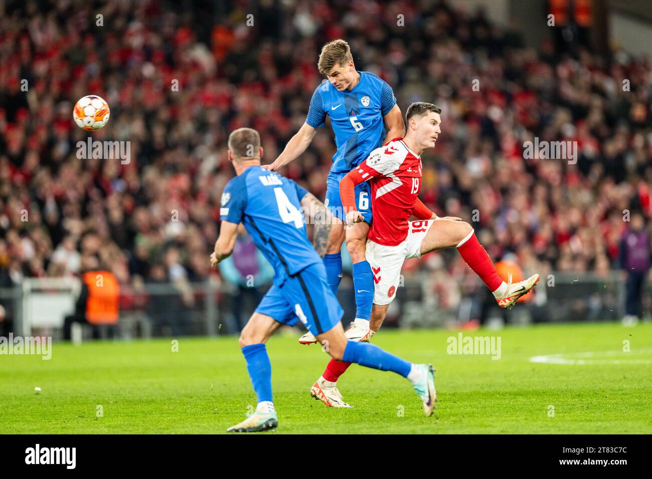 Copenhagen, Denmark. 17th Nov, 2023. Jonas Wind (19) of Denmark and ...