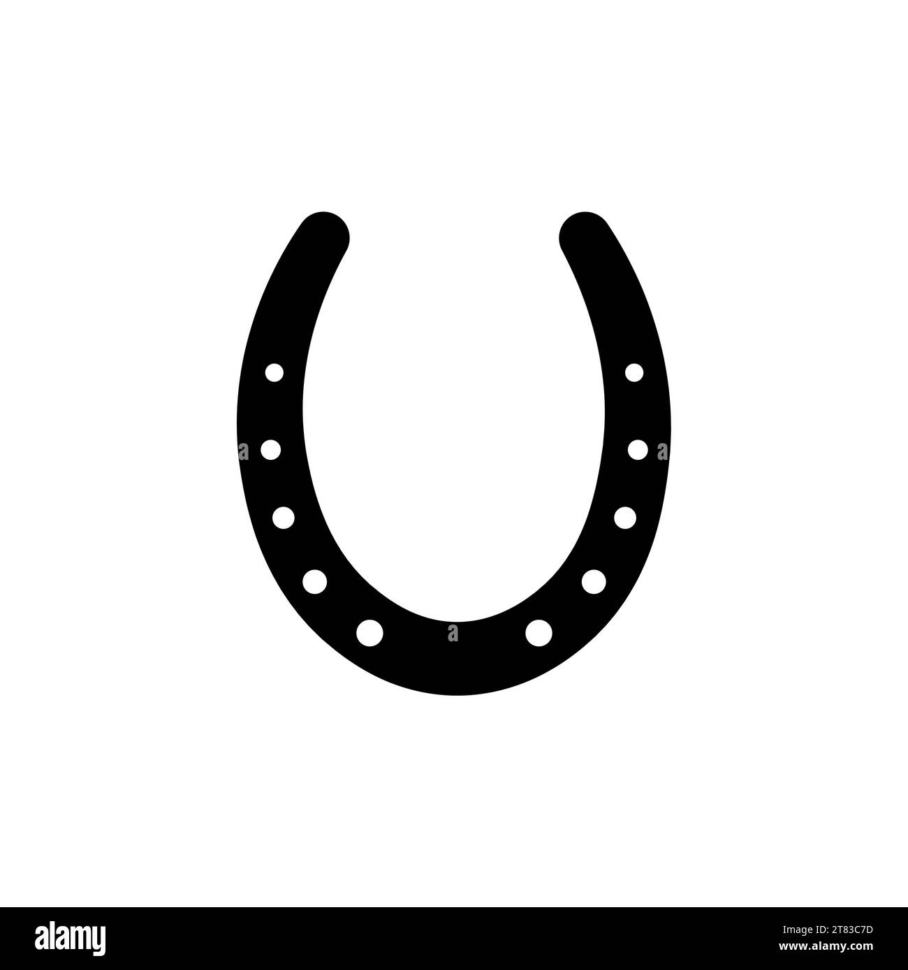 Horseshoe vector icon silhouette lucky design. Horse shoe western ...
