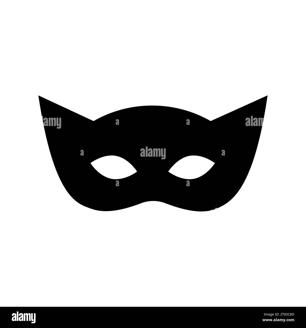 Superhero mask vector black icon. Silhouette hero cartoon character ...