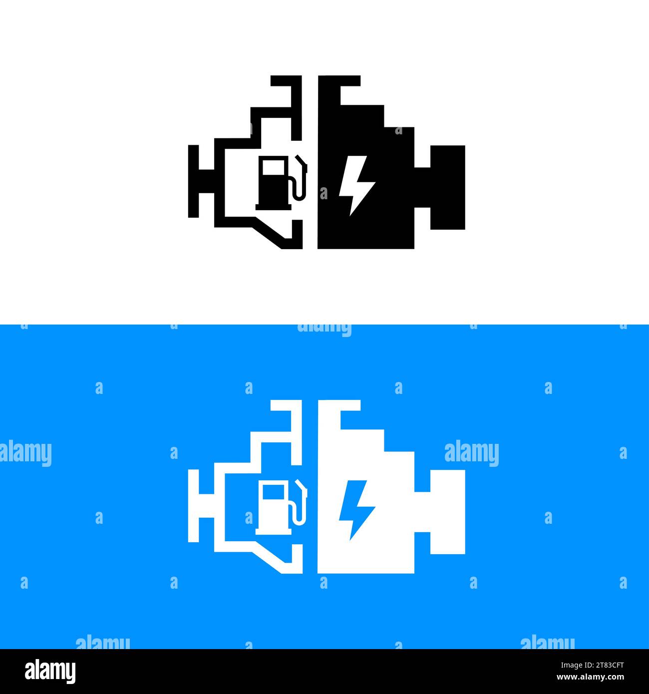 Hybrid car engine electric motor ev icon. Hybrid car ev fuel vehicle ...