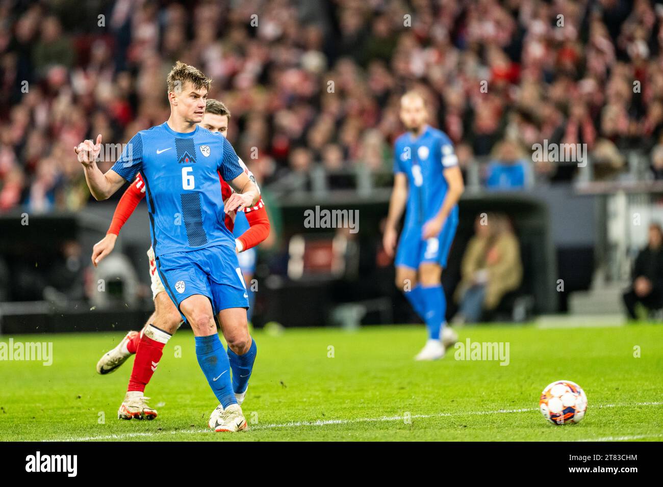 Copenhagen, Denmark. 17th Nov, 2023. Jaka Bijol (6) of Slovenia seen ...