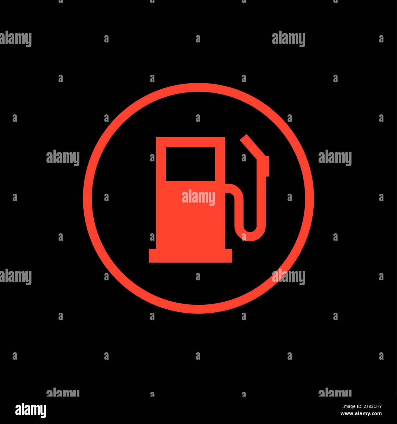 Fuel level car dashboard indicator icon. Empty fuel gas tank sensor ...