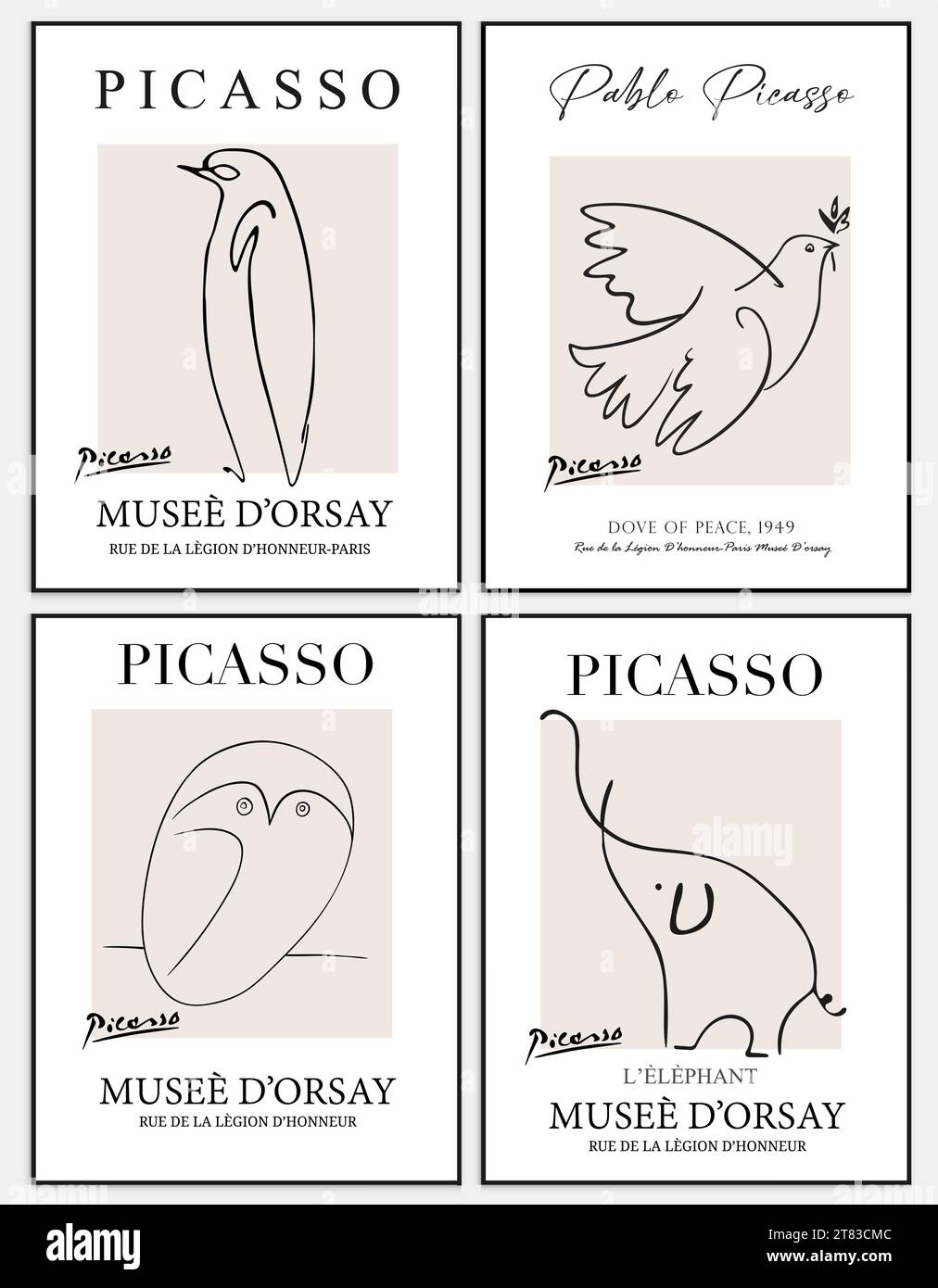 Contains Abstract Art Set in Picasso Style Stock Vector Image & Art - Alamy