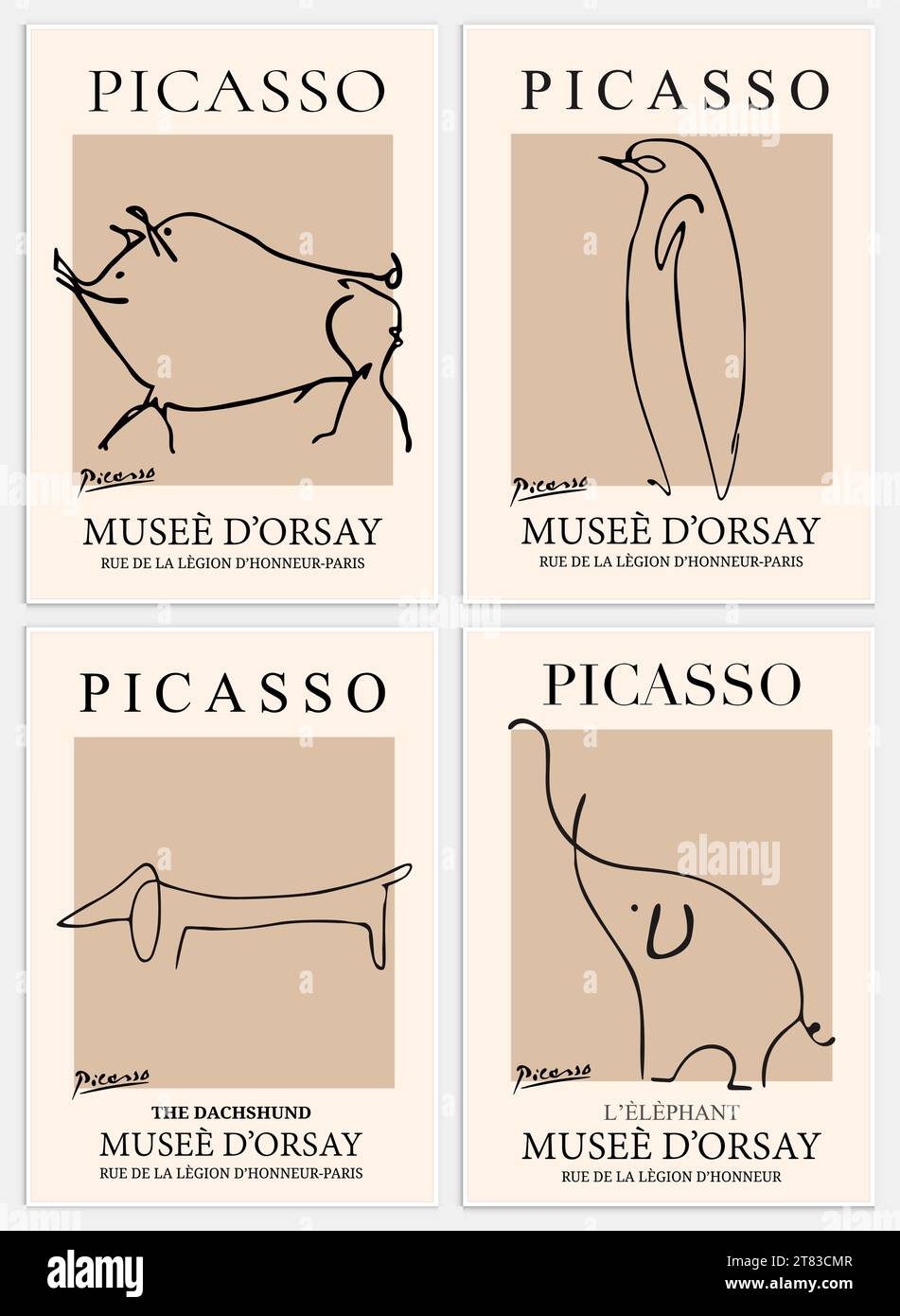 Contains Abstract Art Set in Picasso Style Stock Vector Image & Art - Alamy