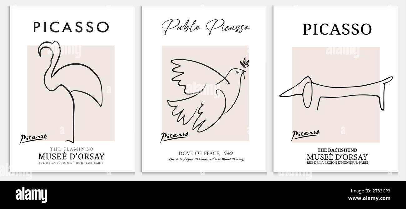 Contains Abstract Art Set in Picasso Style Stock Vector Image & Art - Alamy