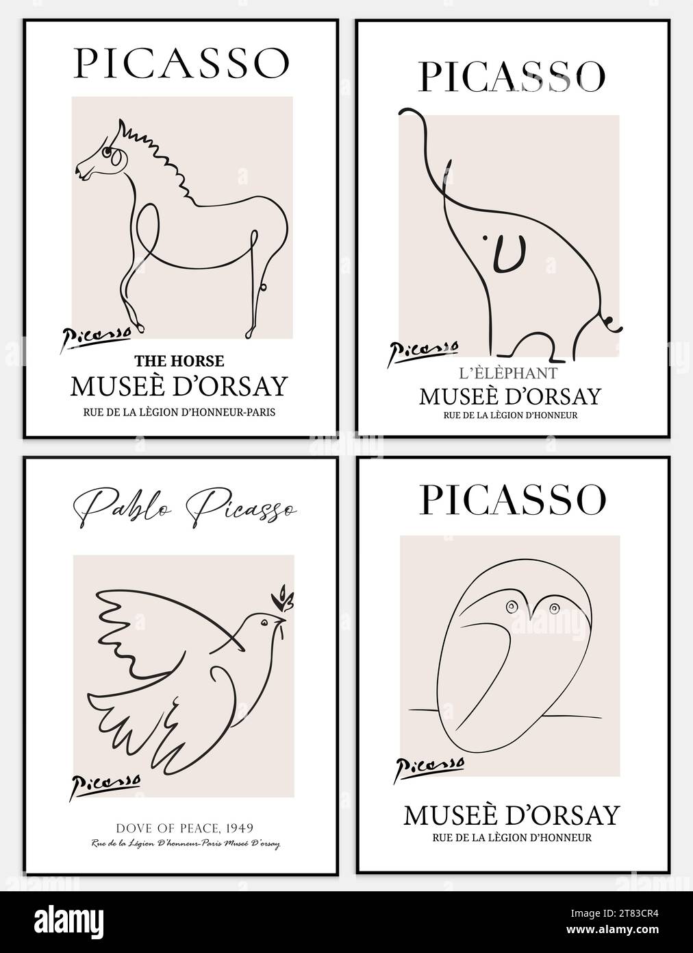 Contains Abstract Art Set in Picasso Style Stock Vector Image & Art - Alamy