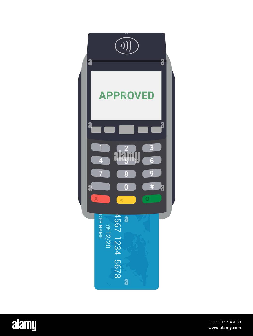 POS NFC Payment bank card machine icon. NFC terminal card vector payment transfer Stock Vector ...