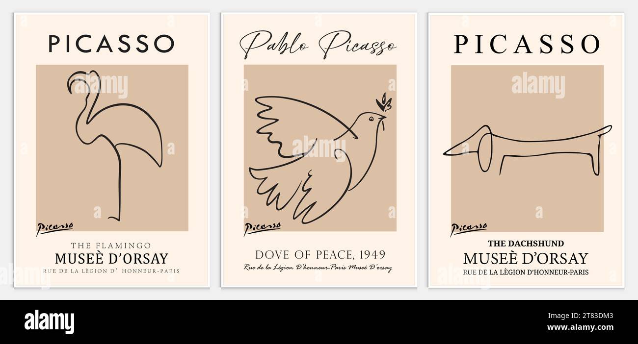 Contains Abstract Art Set In Picasso Style Modern Art Collection For Decoration Vector