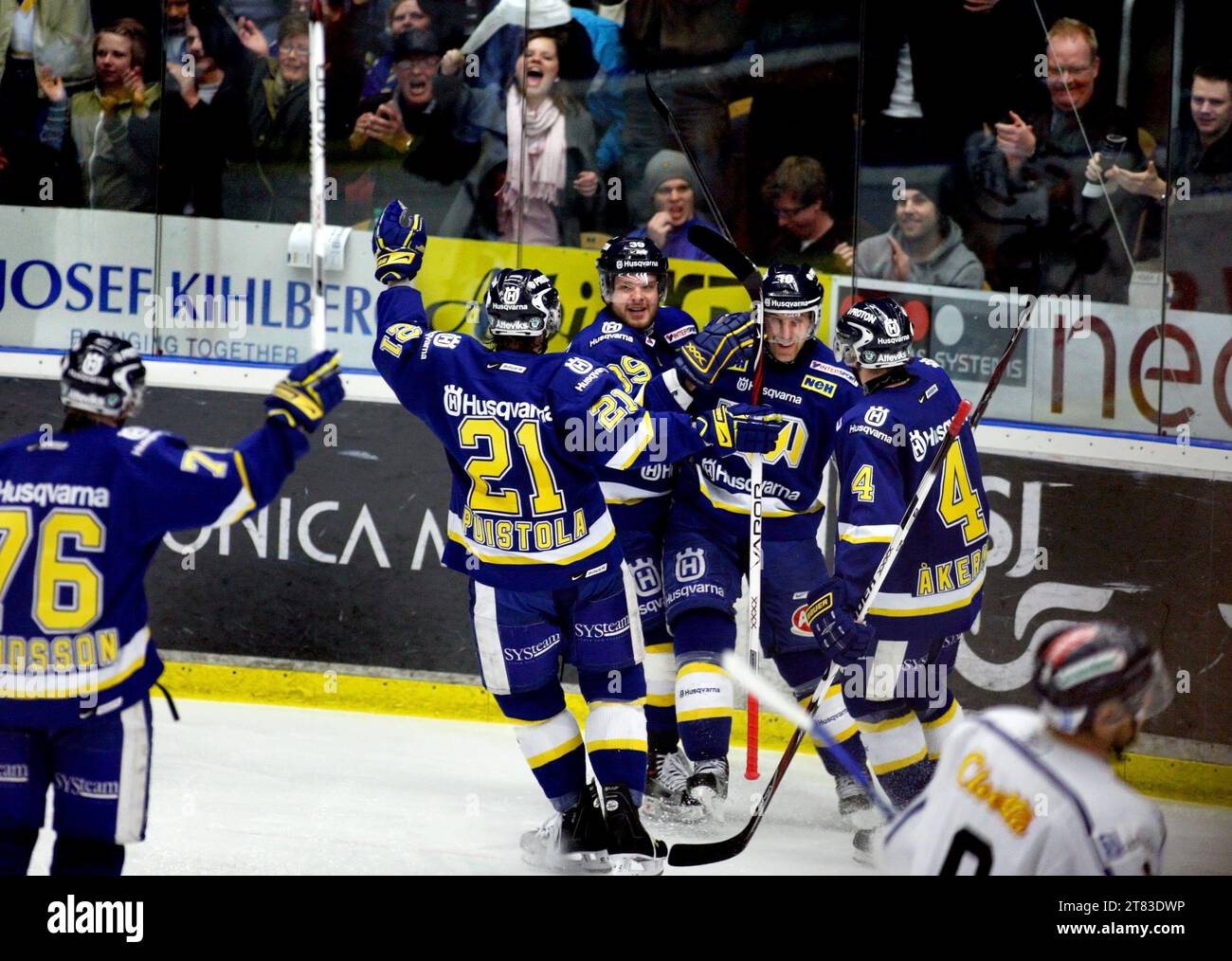 HV71 vs. Linköping hockey club, Kinnarps arena, Jönköping, Sweden. HV71 ...