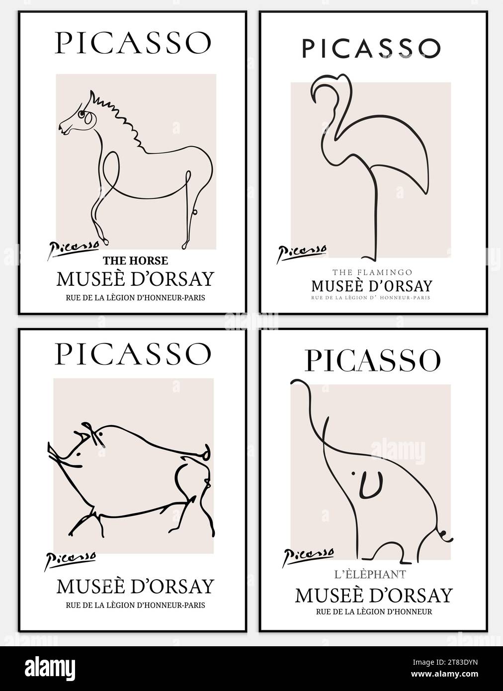 Contains Abstract Art Set in Picasso Style, Modern Art Collection for ...