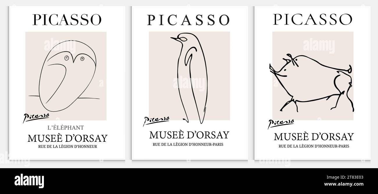 Contains Abstract Art Set in Picasso Style, Modern Art Collection for ...